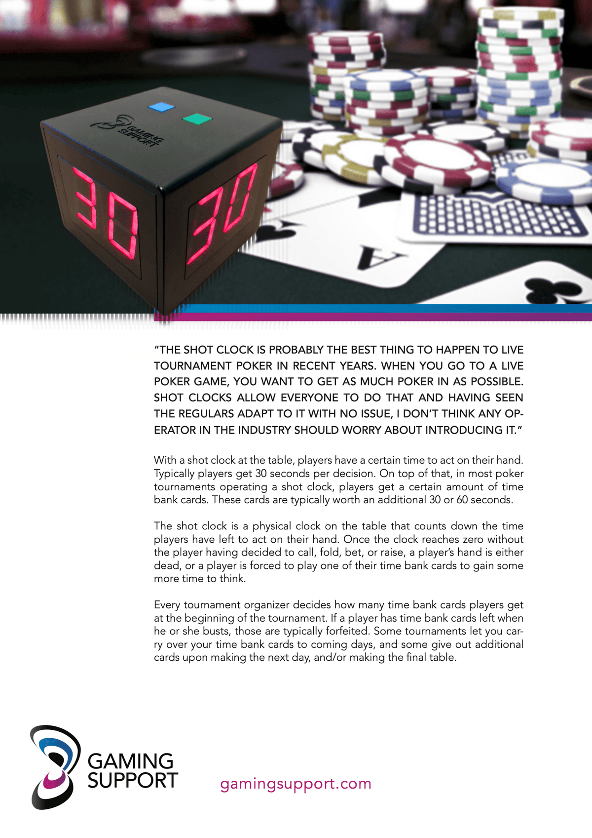 Poker Shot Clock, Professional Poker Count Down Timer