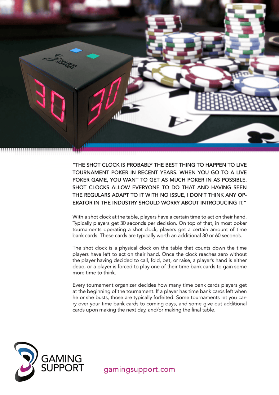 Poker Shot Clock, Professional Poker Count Down Timer